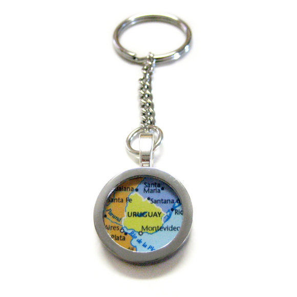 Kiola Designs | Accessories | Uruguay Map Keychain | Poshmark